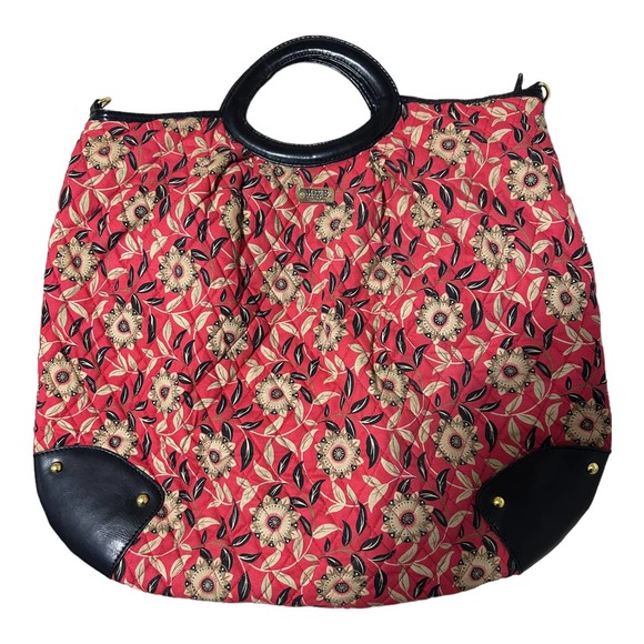 Maggie B | Bags | Maggie B Red Quilted Ditzy Floral Print Small Top ...